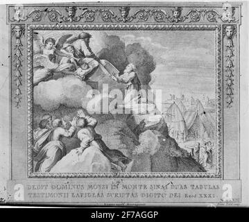 Illustration of Moses with the Tablets of Law (Ten Commandments)from ...