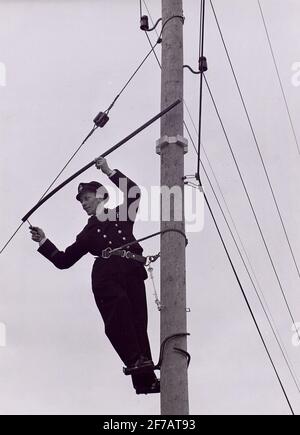 Electrical engineers work in building electrical systems via radio ...