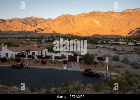 This Indian Land sign sits close to Palm Springs, CA, USA and looks ...