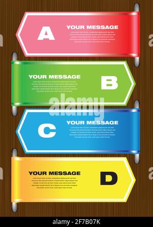 Layout design of colorful banners with own text area. Vector ...