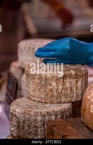 Camembert cheese. Farm products, rustic cheese. Copy space Stock Photo ...