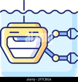 ROV - Remotely Operated Vehicle vector Illustration Stock Vector Image ...