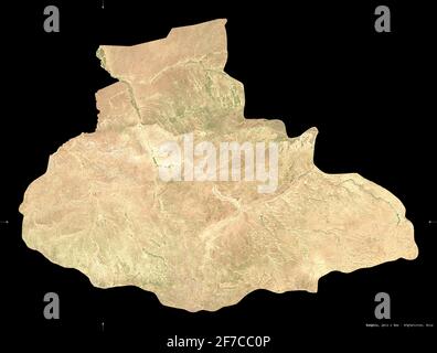 Shape of Badghis, province of Afghanistan, with its capital isolated on ...