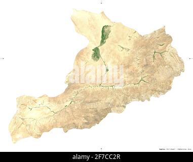 Shape of Baghlan, province of Afghanistan, with its capital isolated on ...
