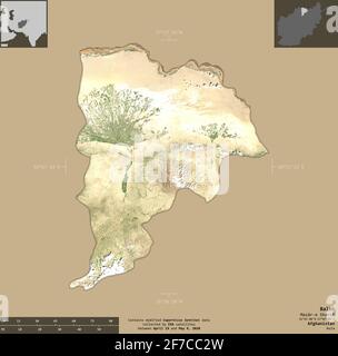 Balkh, province of Afghanistan. High resolution satellite map Stock ...