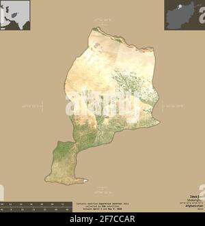 Jawzjan, province of Afghanistan. High resolution satellite map ...