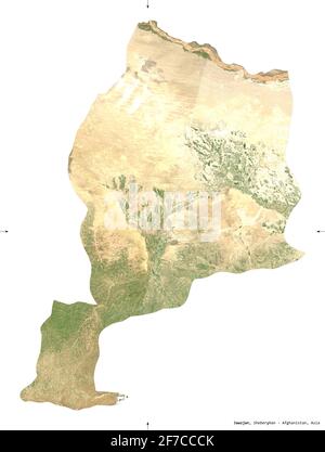 Jawzjan, province of Afghanistan. High resolution satellite map ...