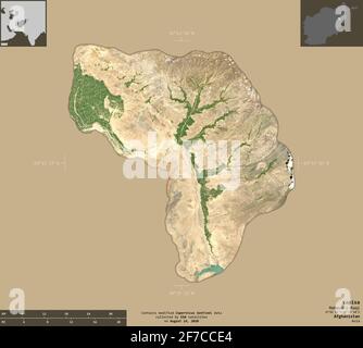 Kapisa, province of Afghanistan. High resolution satellite map ...