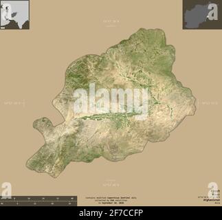 Khost, province of Afghanistan. High resolution satellite map Stock ...