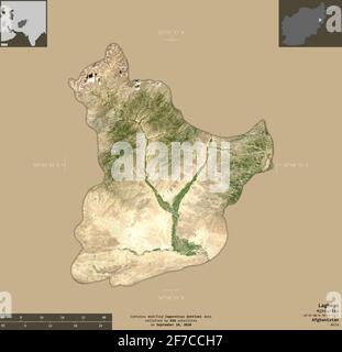 Laghman, province of Afghanistan. High resolution satellite map Stock ...
