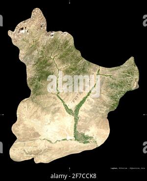 Laghman, province of Afghanistan. High resolution satellite map ...