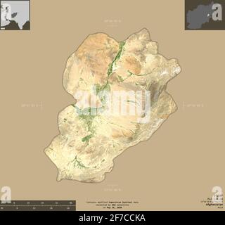 Logar, province of Afghanistan. High resolution satellite map Stock ...
