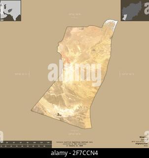 Nimroz, province of Afghanistan. High resolution satellite map Stock ...