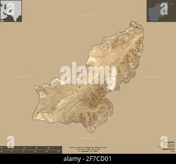 Panjshir, province of Afghanistan. High resolution satellite map ...