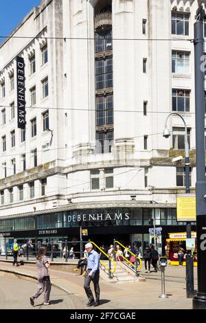 Debenhams Shopping Centre. Manchester City Centre Stock Photo - Alamy