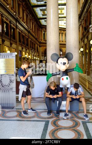 Mickey Mouse artistic installation, Galleria Alberto Sordi gallery ...