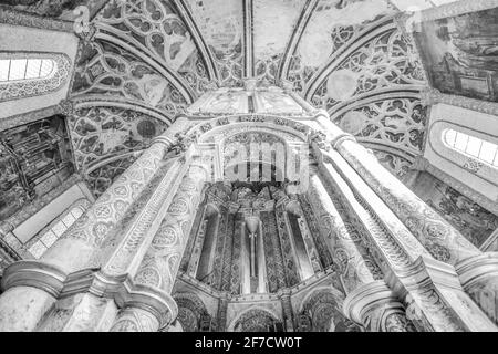 Tomar, Portugal - August 10, 2017: details of Charola inside Convent of ...