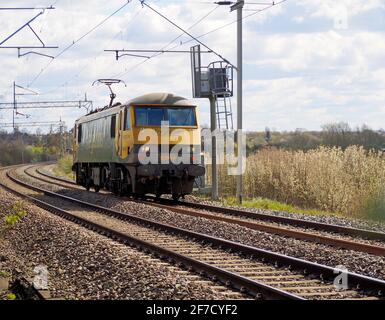 Freightliner class 90 electric locomotive making a sunset silhouette at ...