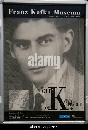 Famous writer Franz Kafka Museum in Prague, capital of Czech Republic ...