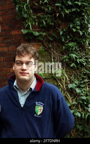 OXFORD STUDENT MATTHEW RICHARDSON,WHO WAS INVITED BY MISTAKE TO LECTURE ...