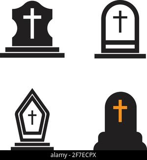 Headstone logo icon illustration design Stock Vector Image & Art - Alamy