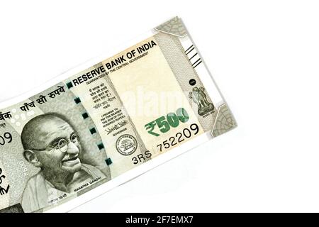 Indian 500 rupee paper currency note front and back side design ...