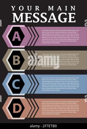 Simple layout design options with area for own copy. Vector ...