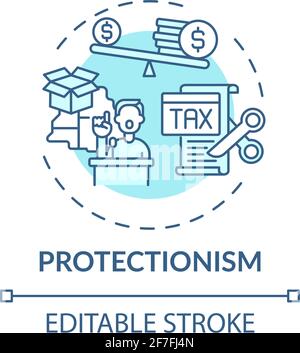 Trade policy turquoise concept icon Stock Vector Image & Art - Alamy