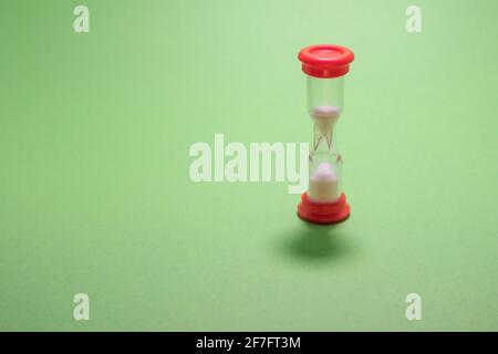 hourglass clock sand on chromakey isolated copy space time goes by ...