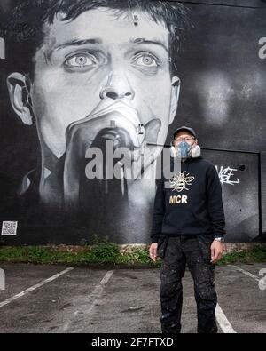 The Akse Mural of Ian Curtis in Macclesfield Stock Photo - Alamy