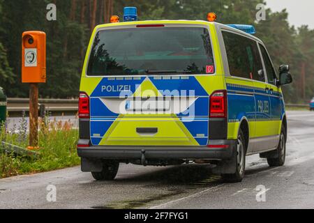 Emergency telephone on the German Highway (Autobahn), Germany, Europe ...
