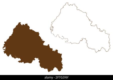 Rhon-Grabfeld district (Federal Republic of Germany, rural district ...
