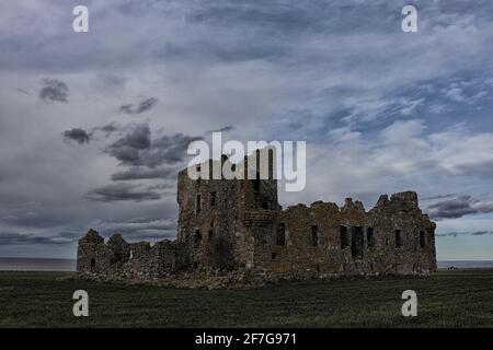 Ruins of Pitullie Castle Stock Photo - Alamy