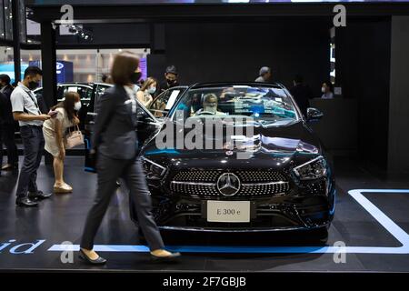 Black New Mercedes S class. Thailand, Bangkok 07 april 2024 Stock Photo ...