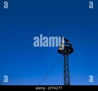 Industrial street lamp searchlight. It is used to illuminate production ...