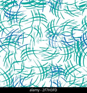 abstract seamless vector pattern chaotic curved lines of different ...