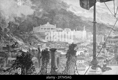 Nero and the Great Fire of Rome, 64 AD Stock Photo - Alamy