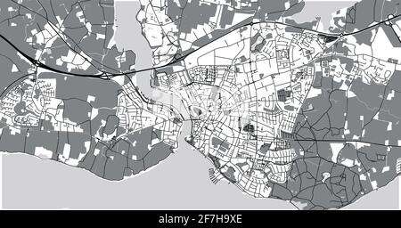 Urban vector city map of Sonderborg, Denmark Stock Vector Image & Art ...