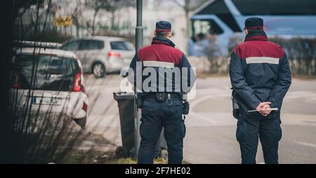 City rangers or redar on a mission to stop and fine speeding cars ...
