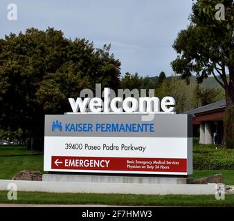 Kaiser Permanente welcome, emergency sign in Fremont, California Stock ...