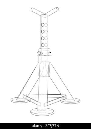 Axle stand isolated. Vector Stock Vector Image & Art - Alamy