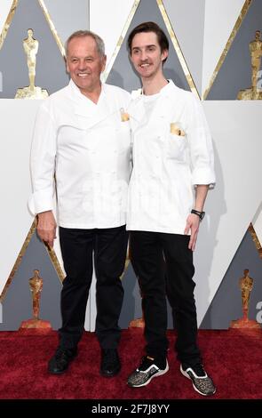 Wolfgang Puck, Byron Puck arrives to The 88th Academy Awards ceremony ...