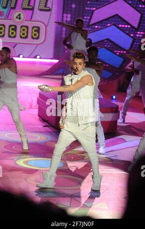 Justin Bieber performs at an exclusive gig for fans on Cockatoo Island ...