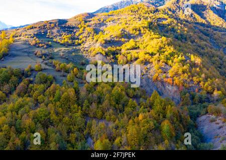 Landscape in Racha Georgia, autumn forest Stock Photo - Alamy