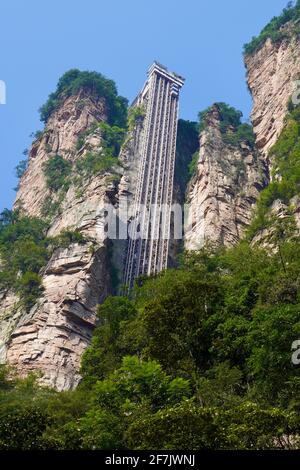 The dragon ladder made by German company Rangger in ZhangJiaJie ...