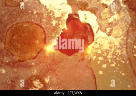 Shining amber, and red marble pattern with golden dust. Abstract vector ...