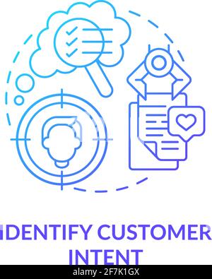 Identify customer intent blue concept icon Stock Vector Image & Art - Alamy
