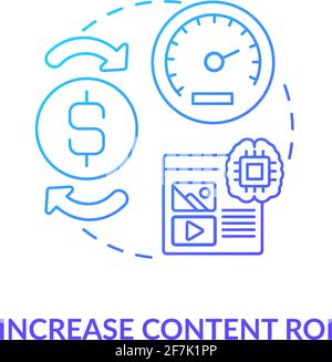 Conversion rate blue gradient concept icon Stock Vector Image & Art - Alamy