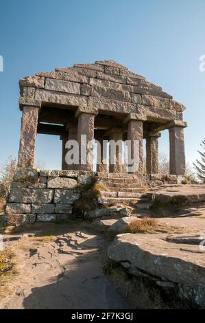 FRANCE, BAS-RHIN (67), GRANDFONTAINE, GALLO ROMAN TEMPLE ATOP THE DONON ...