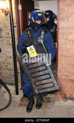 police TSG during a raid on a house in north west london Stock Photo ...
